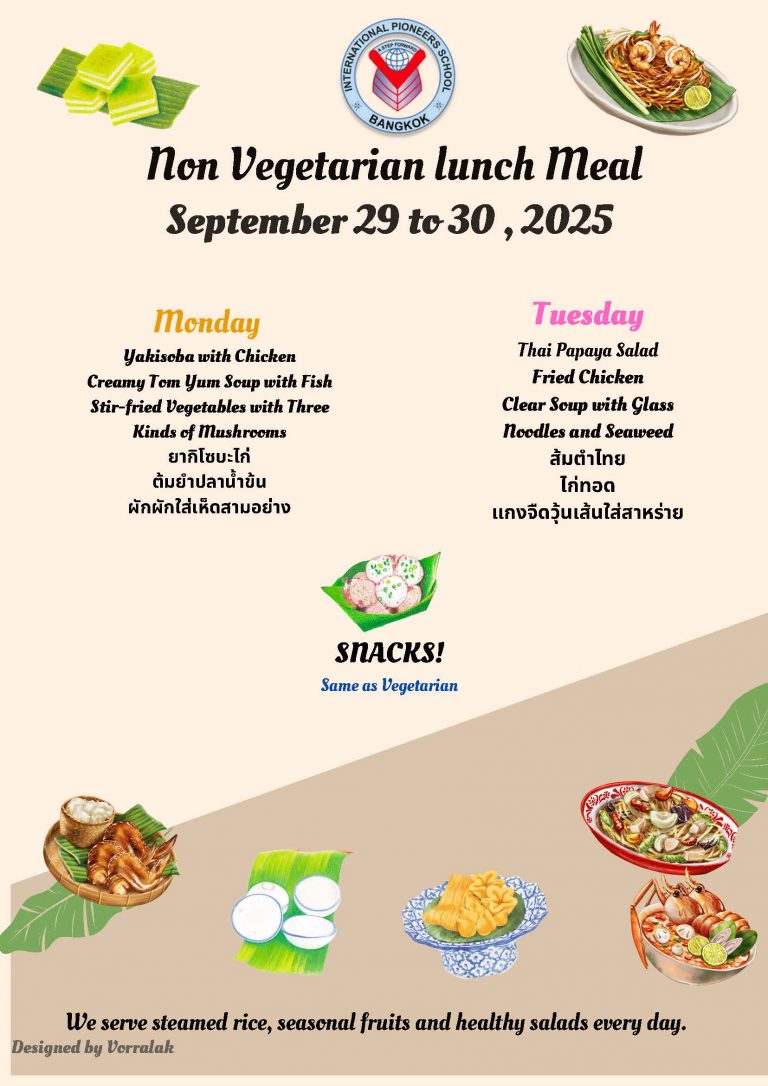 Lunch Menu – International Pioneers School